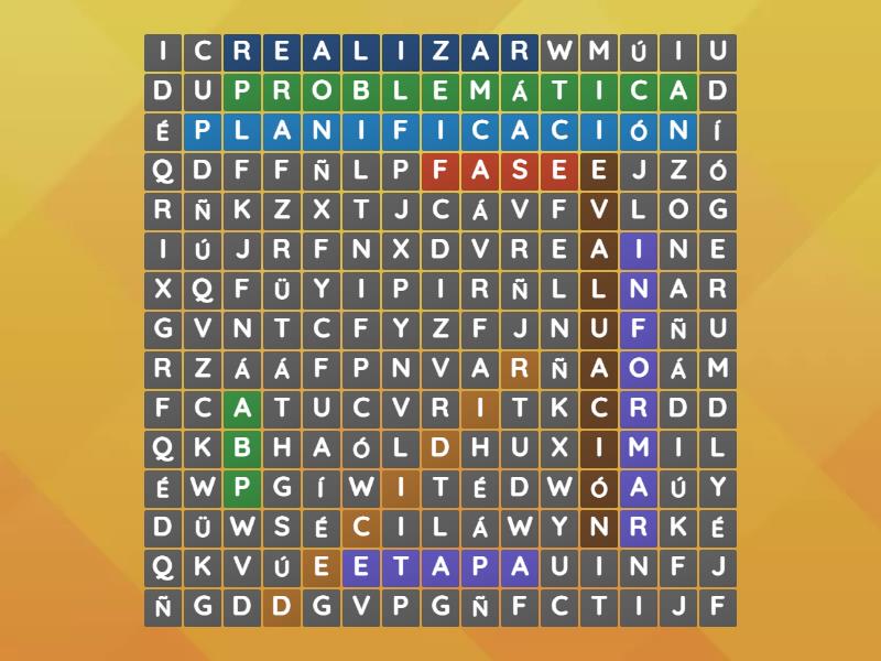 SOPA DE LETRAS ABP - Wordsearch