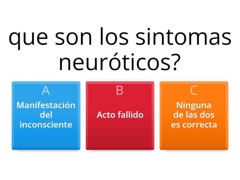 sintomas neuroticos - Quiz