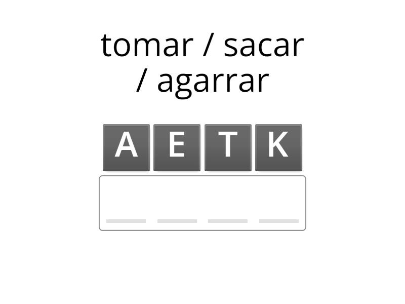 USEFUL VERBS - Anagrama