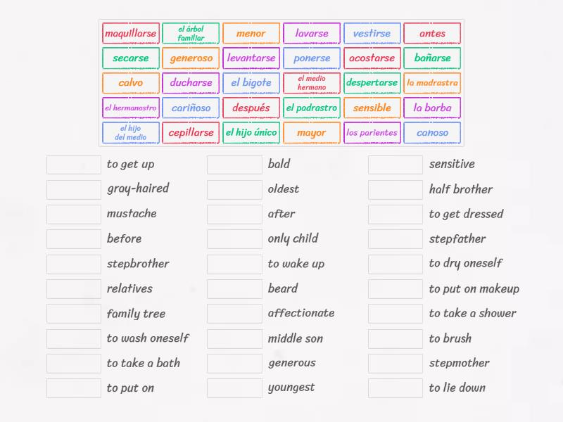 Emparejar 2a - Une las parejas