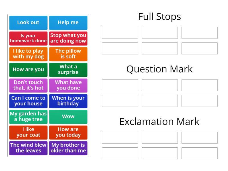 Punctuation 2nd class - Group sort
