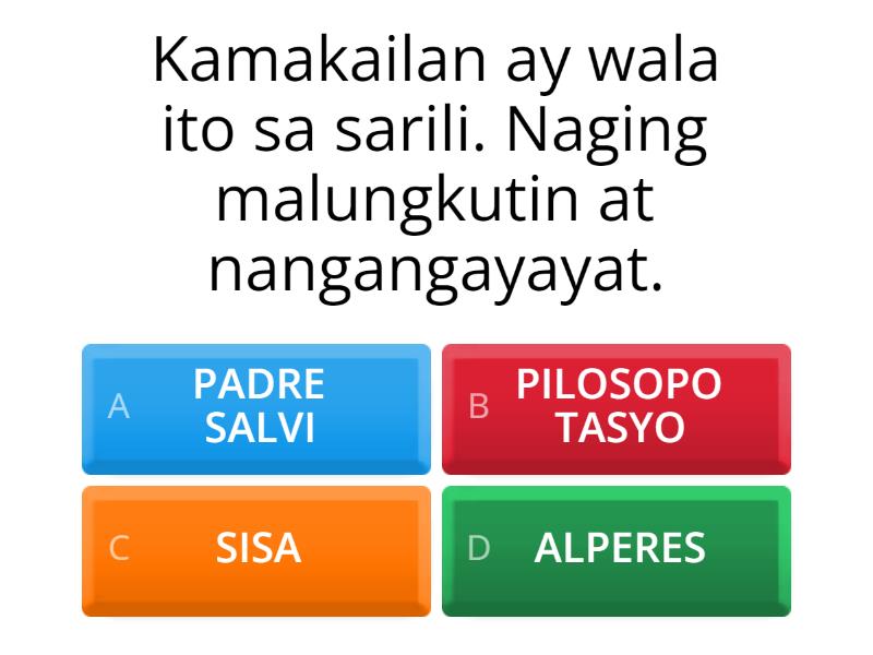 NOLI ME TANGERE: KABANATA 21-25 - Test