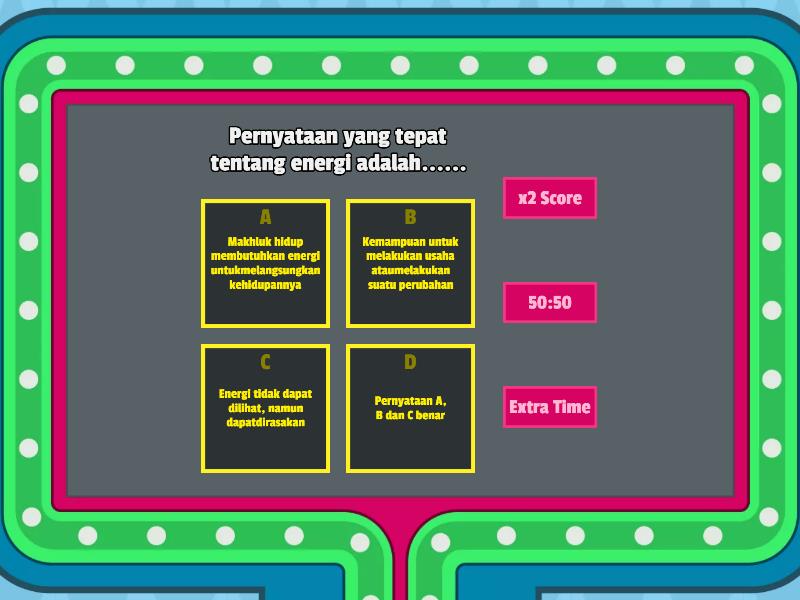 Kuis “Mengubah Bentuk Energi” IPA Kelas 4 SD - Gameshow quiz