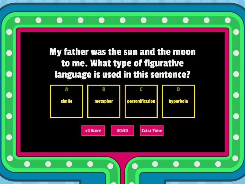 Figurative Language - Gameshow quiz