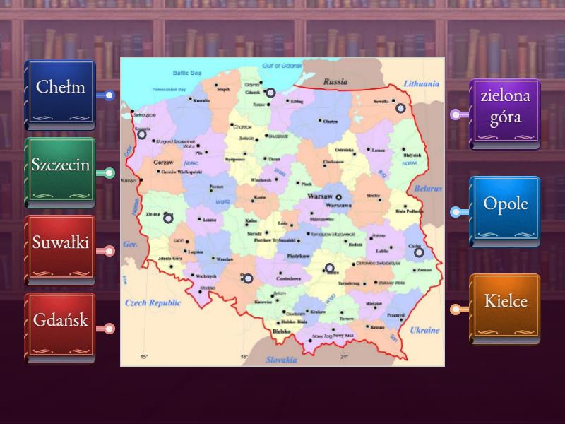 Mapa polski - Imagem com legenda