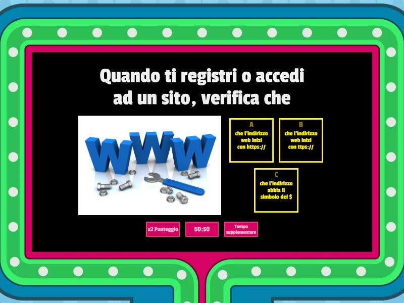 Questionario sull'utilizzo dei social media - Gameshow quiz