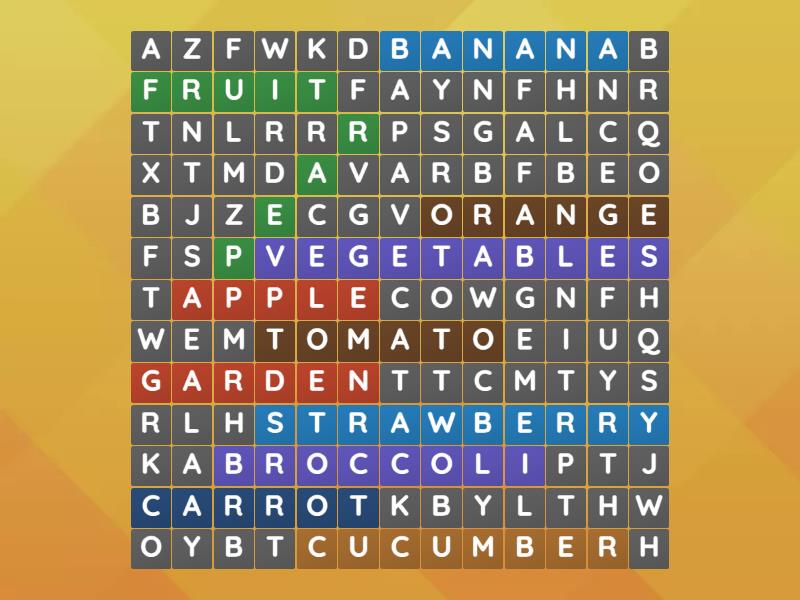 In the garden - Sopa de letras