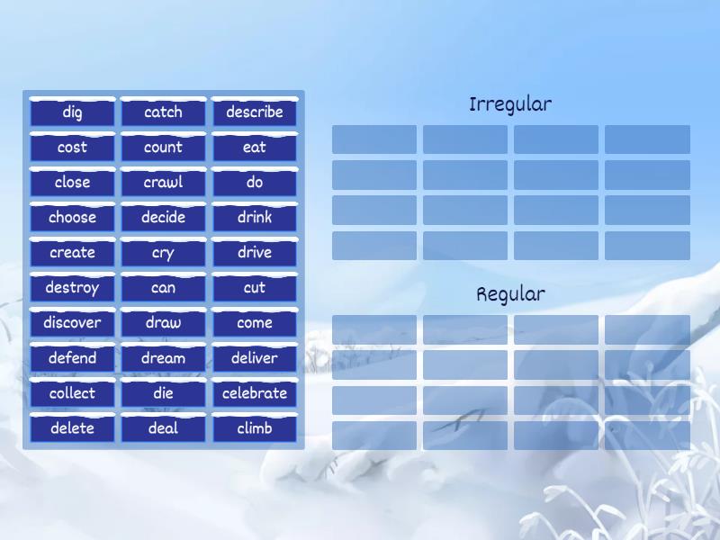 Regular\Irregular c-e - Group sort