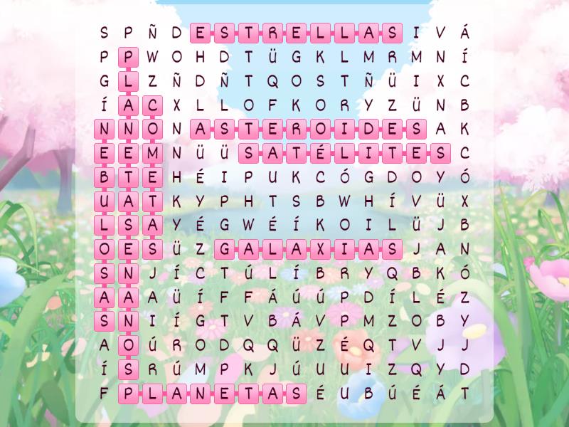 El universo - Sopa de letras