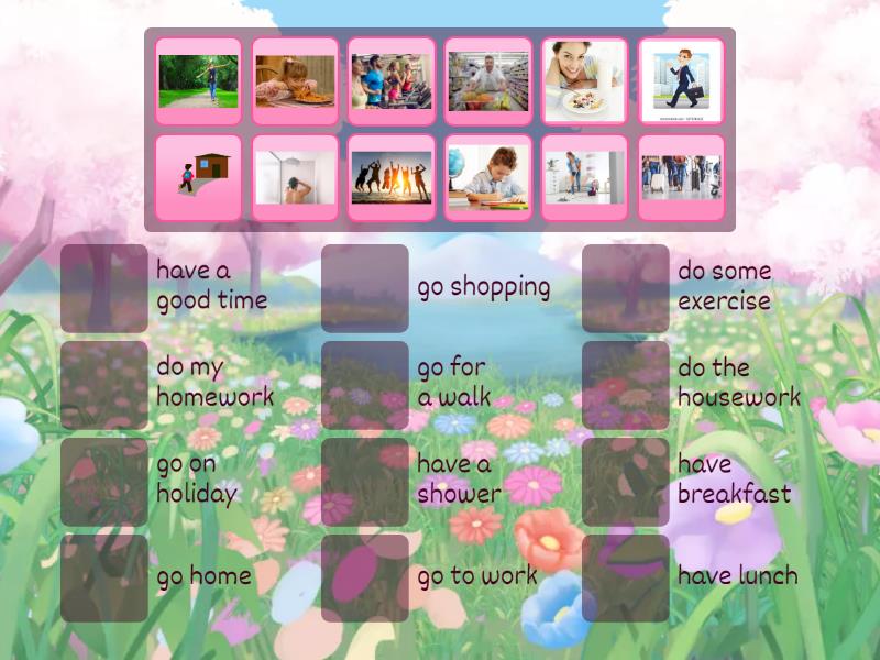 U9 - have / do / go - Une las parejas