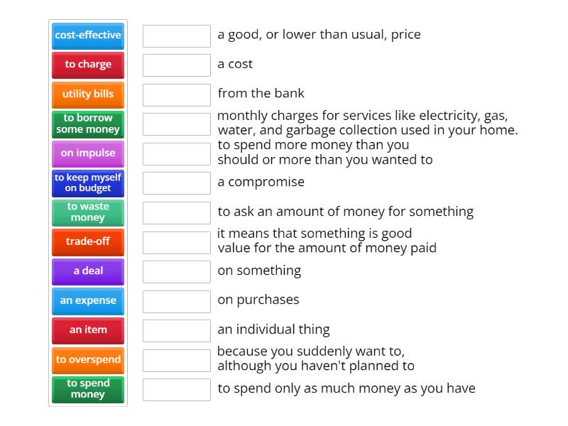 Are you a saver or a spender? - Match up