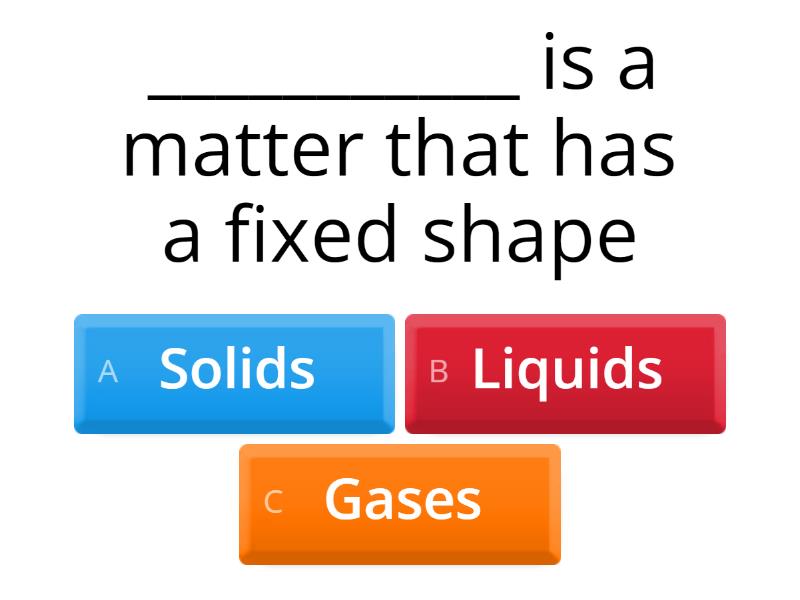 States of matter - Quiz