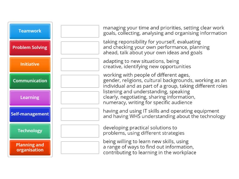Employability Skills - Match up