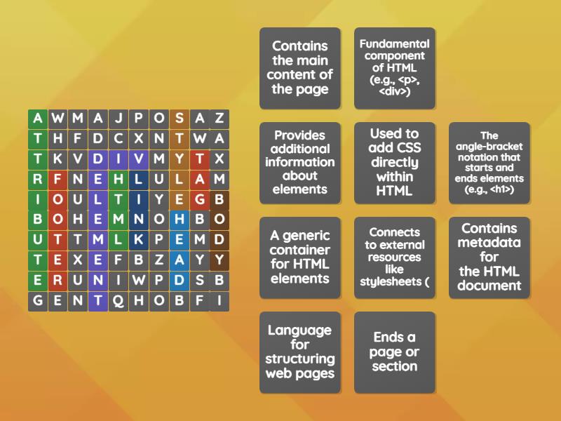 HTML WORD SEARCH - Sopa de letras