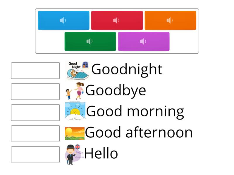 Greetings - Match up