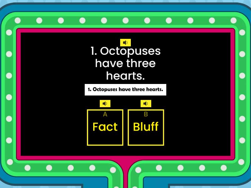 Fact or Bluff - Gameshow quiz