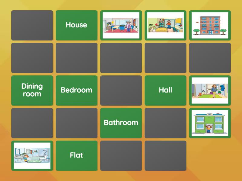 parts of the house - Matching pairs