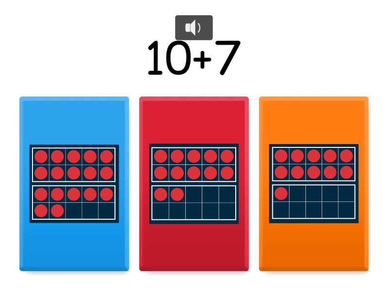 Addition with 10 Frames (to Teen Numbers) - Quiz