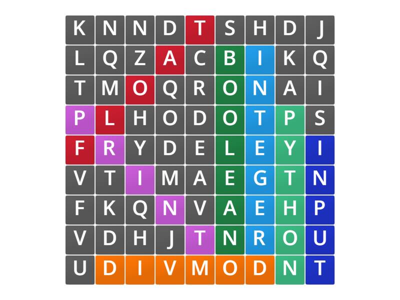Python-дағы жиі кездесетін терминдер - Wordsearch