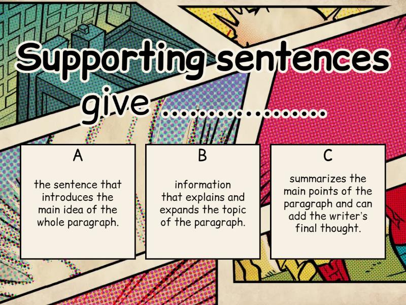AVTC 1 - LESSON 10 - SUPPORTING SENTENCE - Quiz