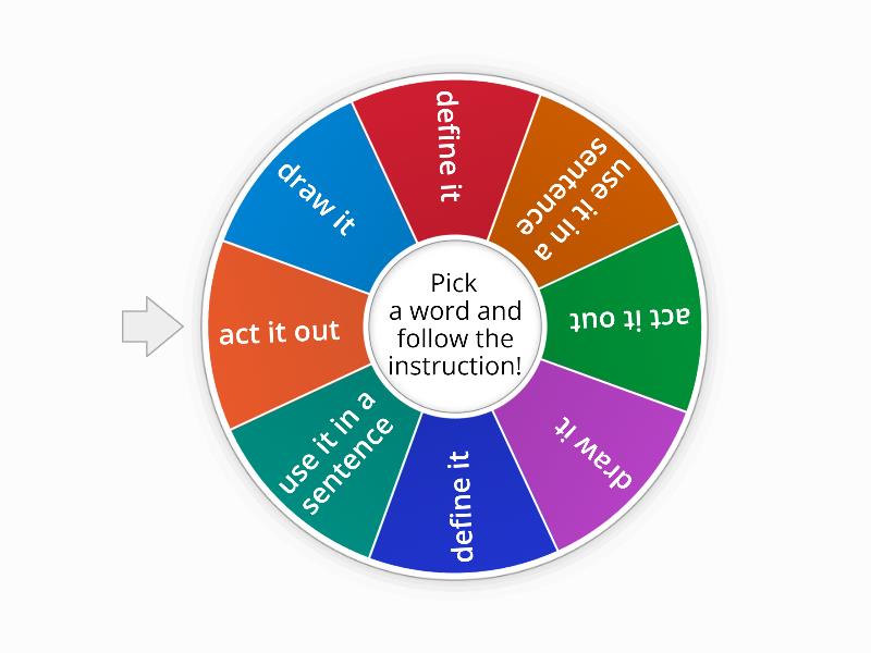Clarify Vocabulary Spinner - Random wheel