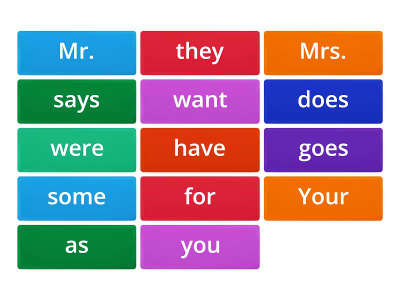 Level 3 - Lesson 3 - Sight Words - Read and Reveal - Flip tiles