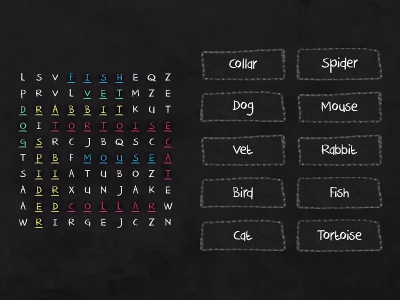 My things - Wordsearch