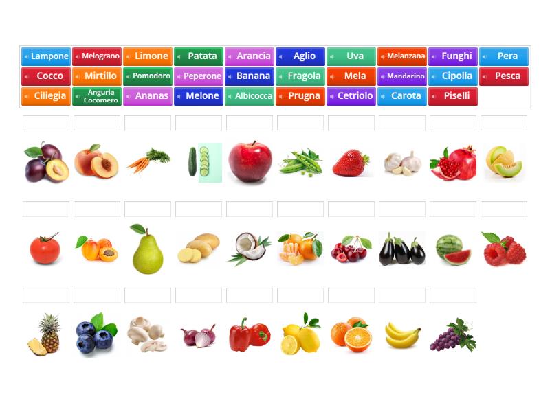 Frutta e verdura - Match up