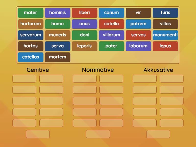 Der Genitiv - ordne richtig zu! - Group sort
