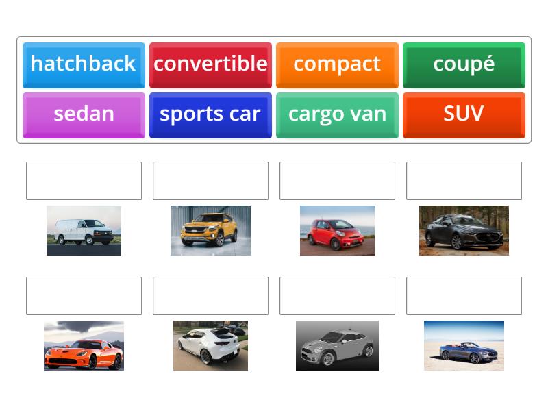 Types of a car - Match up