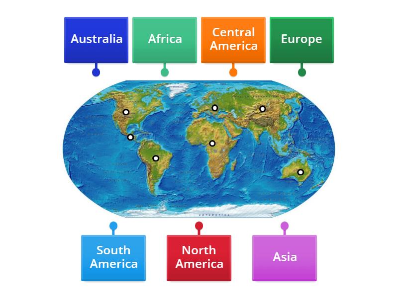 GAMES: Continents - Labelled diagram