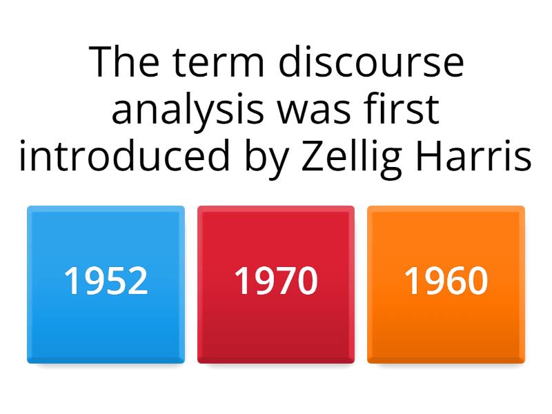 e Discourse Analysis - Quiz