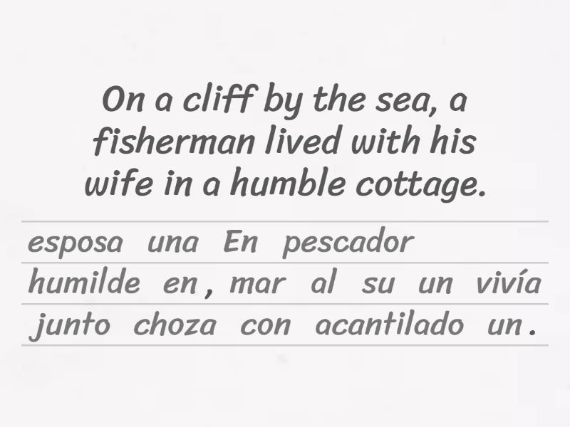 El pescador y su mujer - Reordenar