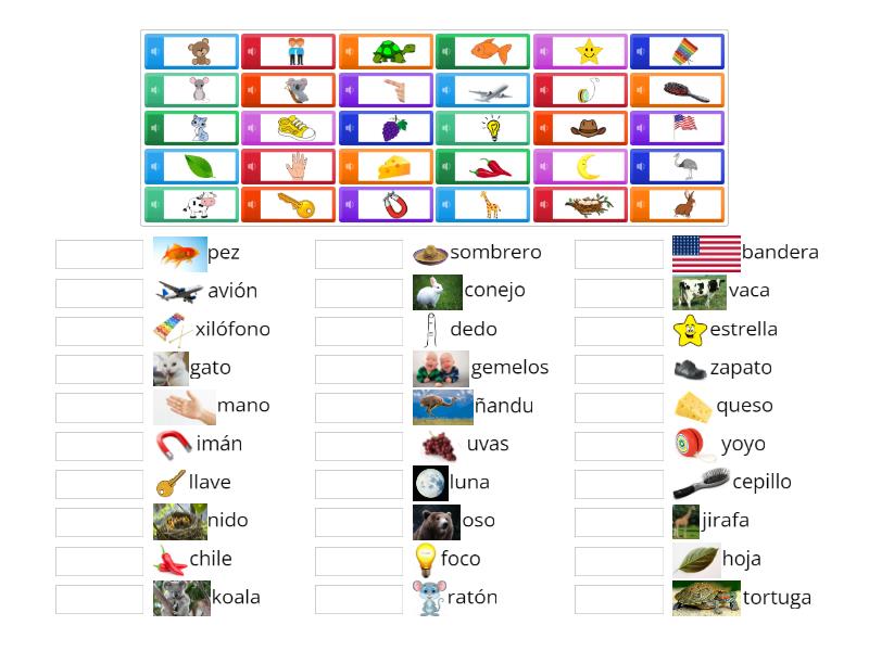 Estrellita Sonidos iniciales - Match up