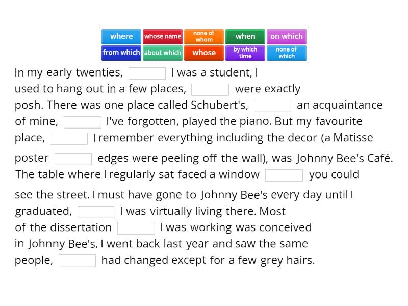 relative clauses c1-2 - Complete the sentence