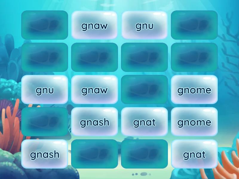 gn words - Matching pairs