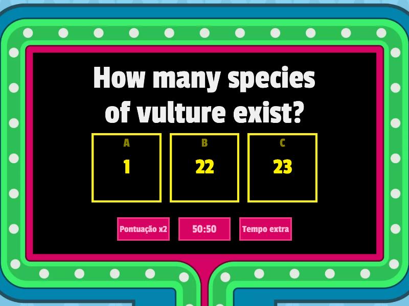 Vultures - Misunderstood animals - Gameshow quiz