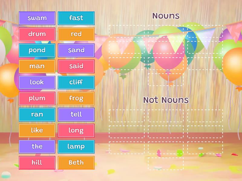nouns/not noun sort - Group sort