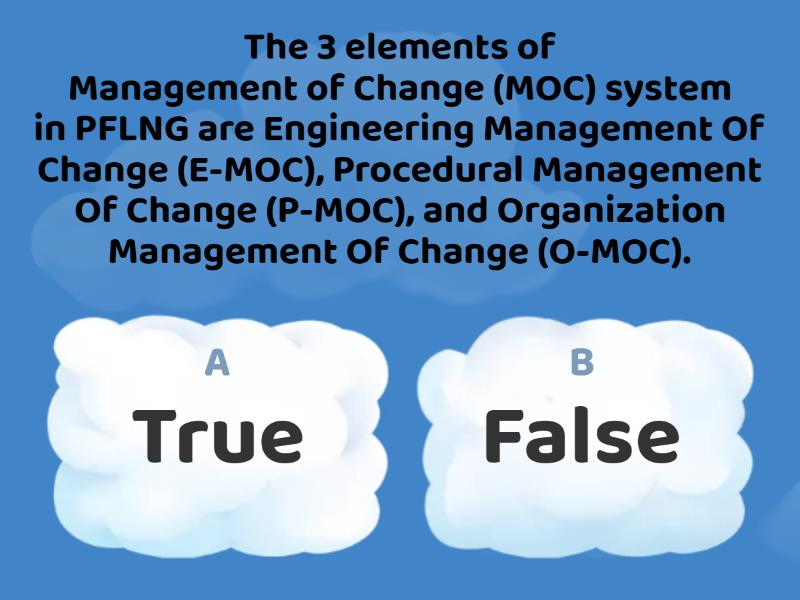 Management of Change (MOC) Gamification - Quiz