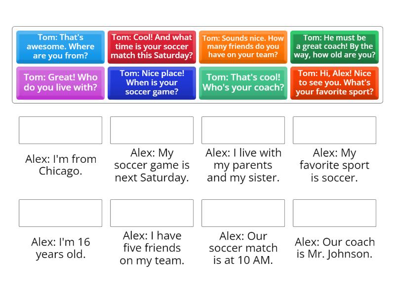 Dialogue: Soccer Match - Match up