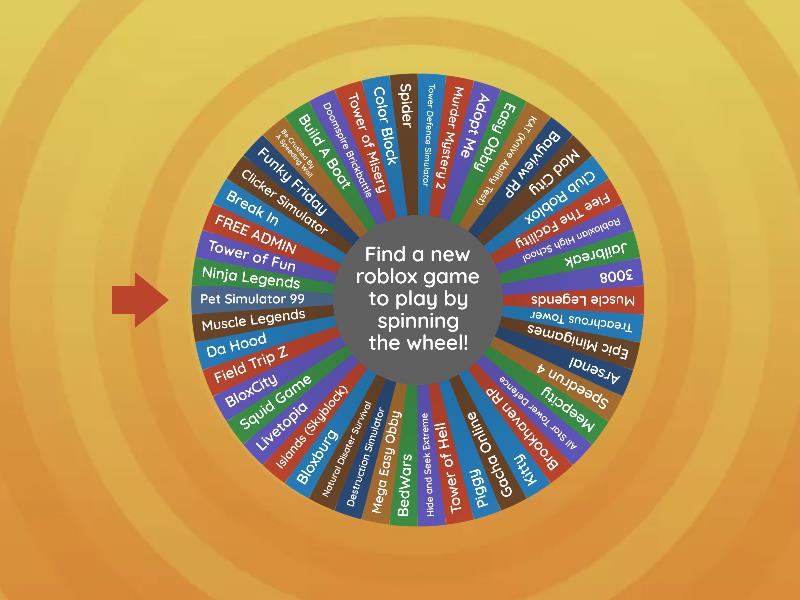 The Roblox Wheel - Spin the wheel