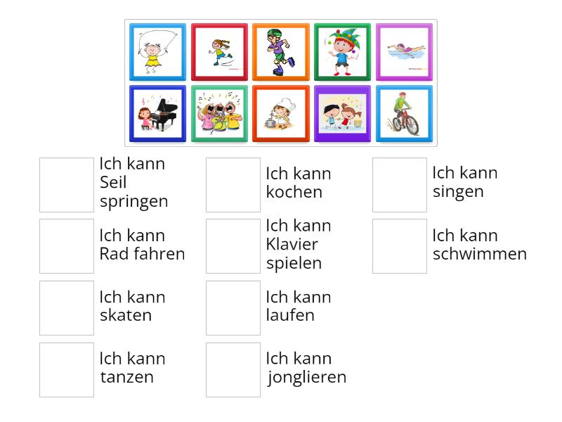 Kannst du? Ja, ich kann... - Сопоставить