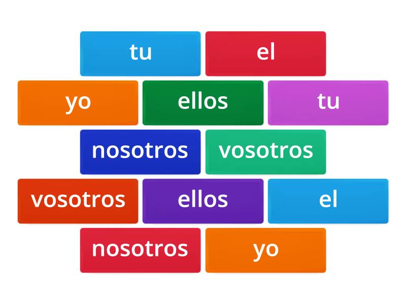 los pronombres - Flip tiles