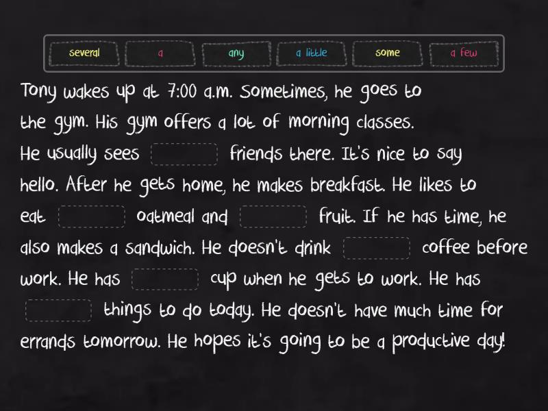 Burlington Core Low Intermediate: 5. Health: 2. Grammar: Quantifiers ...