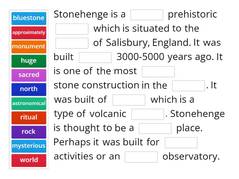 Stonehenge - Complete the sentence