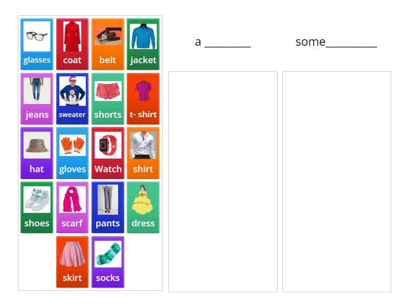 clothes - Group sort