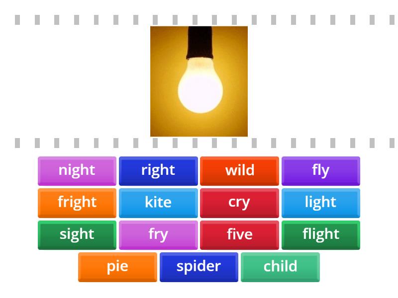 Long i Spelling Patterns - Find the match