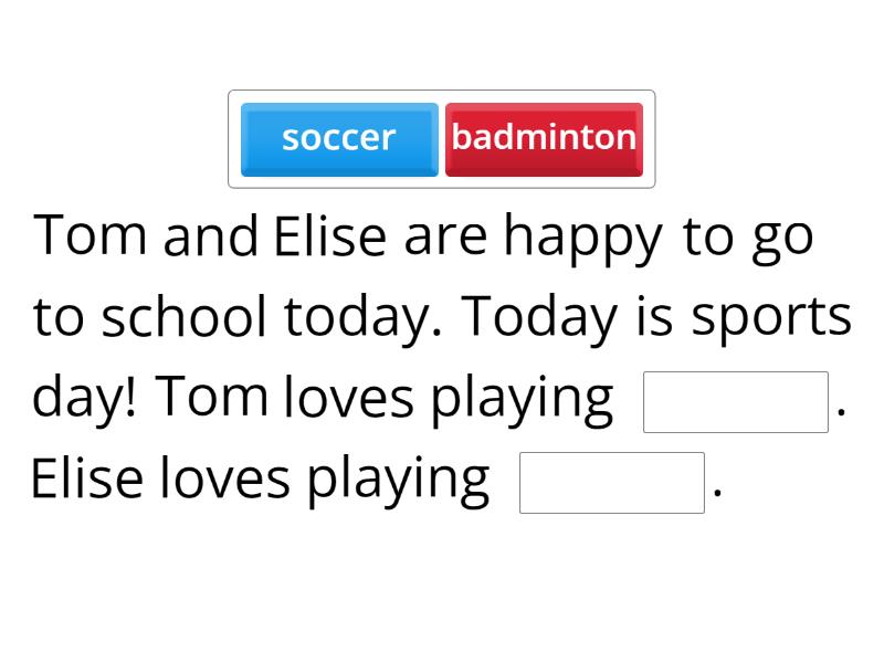 Sports Day - Complete the sentence