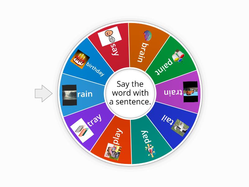 Homework: Phonics Wheel: ai, ay - Spin the wheel