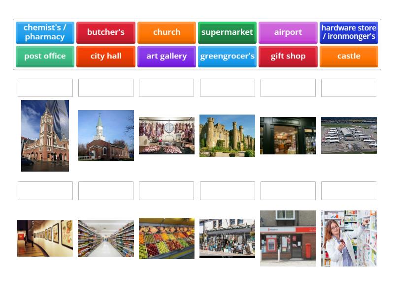 Places in Town - Match up